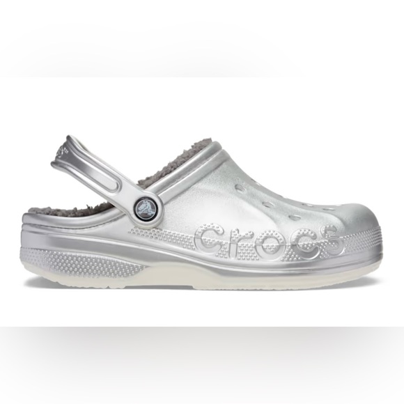 CROCS | Shoes | Croc Baya Printed Lined Clog Silvermetallic | Poshmark